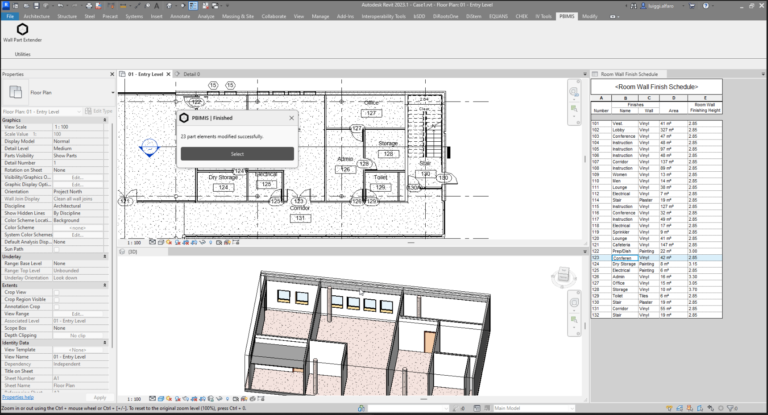 Revit Plugin for Wall Finish Automation - by DiRoots
